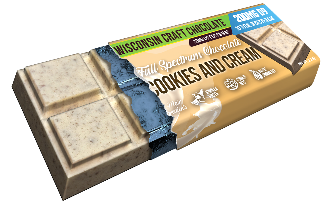 Cookies and Cream - Delta 9 Chocolate Bar – 3 Tall Pines Farm