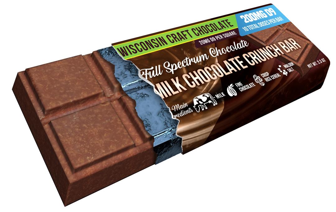 Milk Chocolate Crunch - Delta 9 Chocolate Bar – 3 Tall Pines Farm